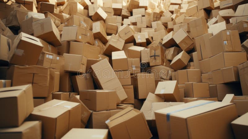 A Large Pile of Cardboard Boxes. Perfect for Shipping and Storage ...
