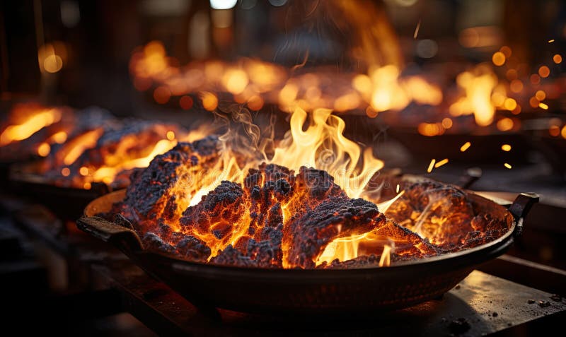Large Pile of Coal on Table Stock Photo - Image of resource, material ...
