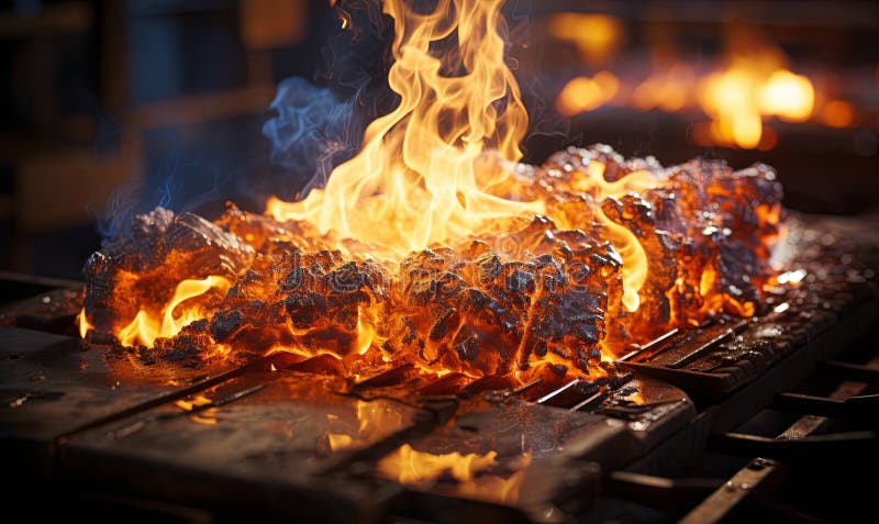 Large Pile of Coal on Table Stock Photo - Image of global, stockpile ...