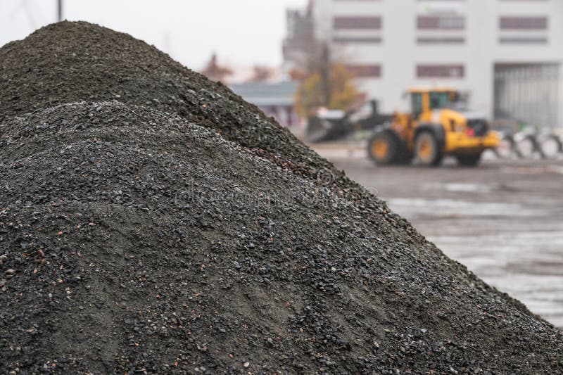 Large Pile of Gravel at a Construction Site.. Stock Image - Image of ...