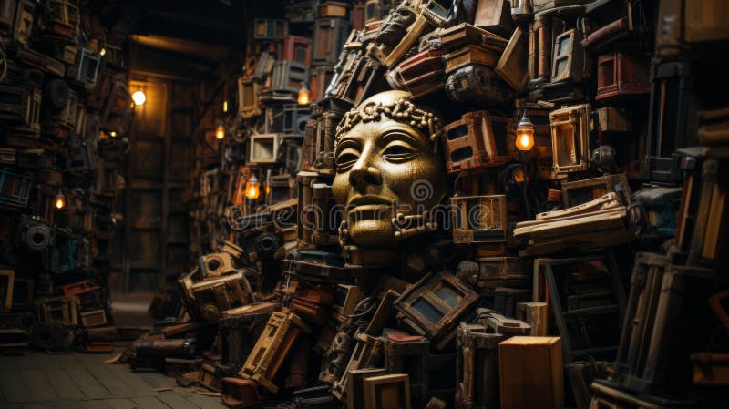 A large pile of objects stock illustration. Illustration of diversity ...