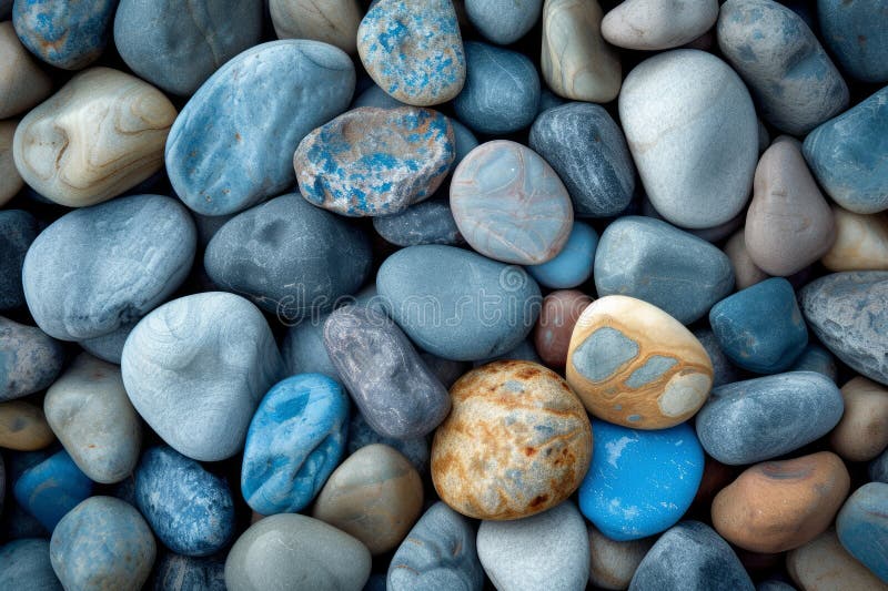 A Large Pile of Pebbles in Several Colors Stock Image - Image of beach ...