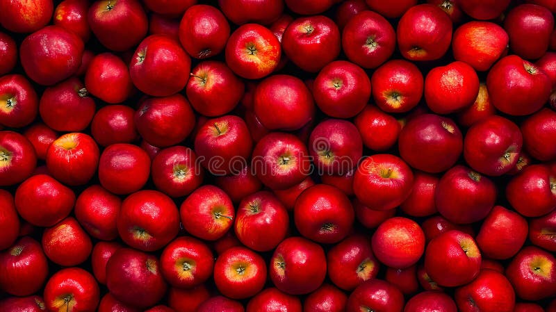 A Large Pile of Red Apples Sitting on Top of Each Other Stock Photo ...