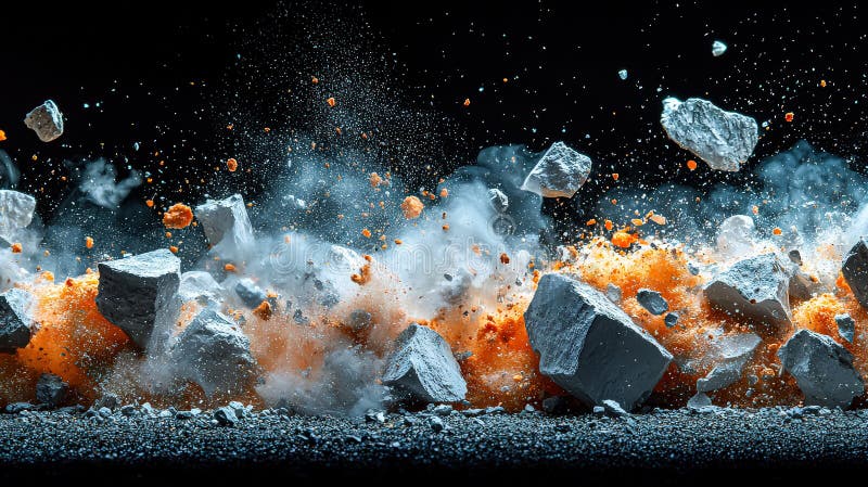 Large Pile of Rubble with a Lot of Debris and Rocks Stock Image - Image ...