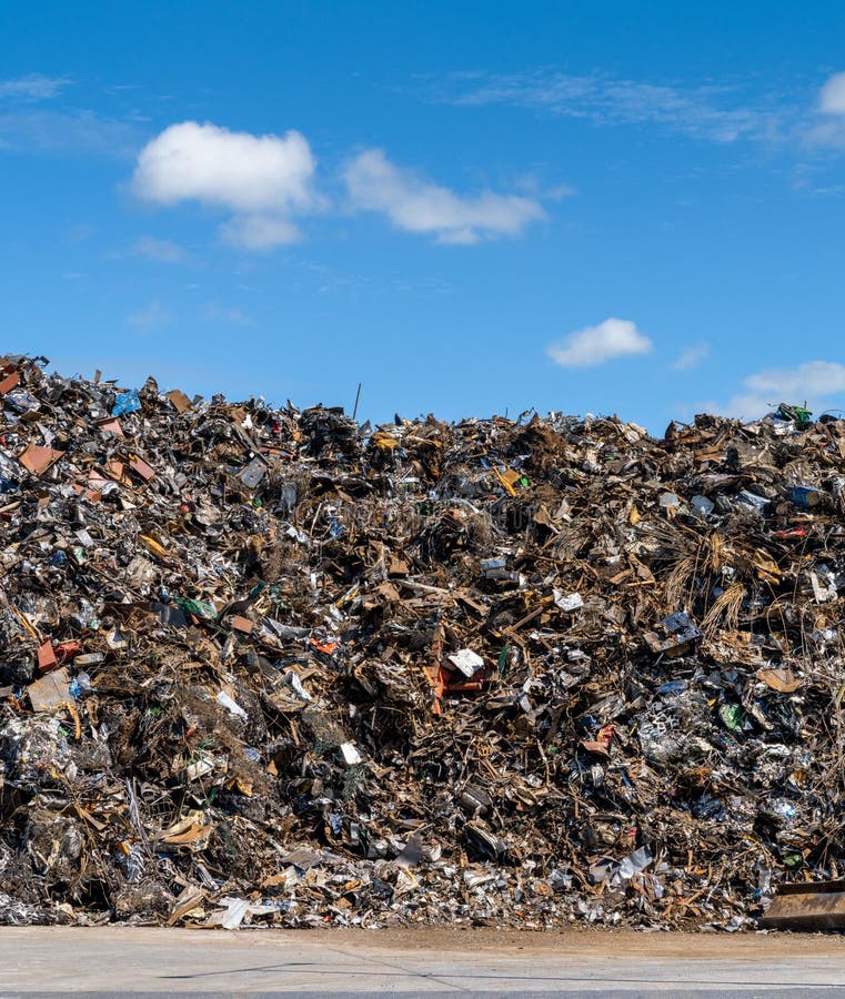 Large Pile of Scrap Metal and Waste at a Recycling Plant Stock Photo ...
