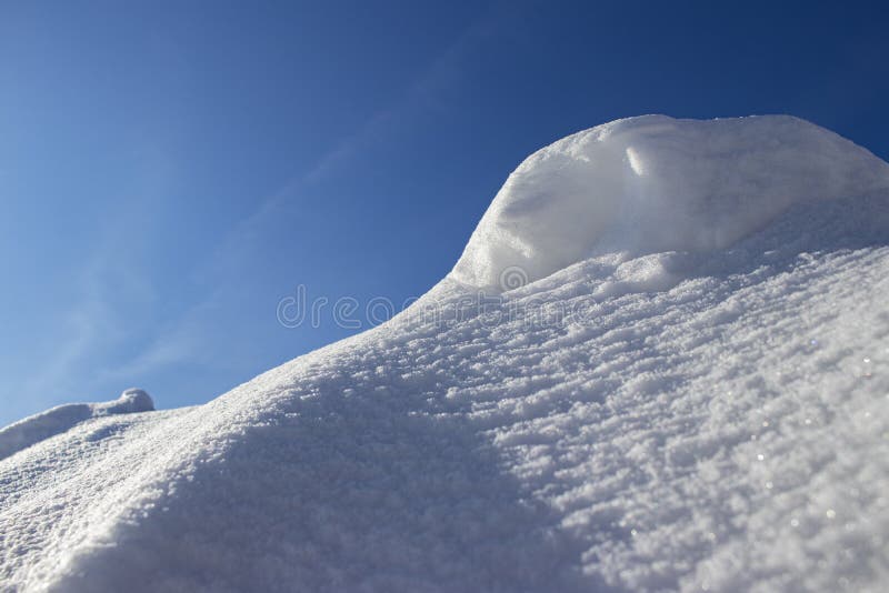 Snowdrift. Snow drift. stock photo. Image of crystal - 228413742