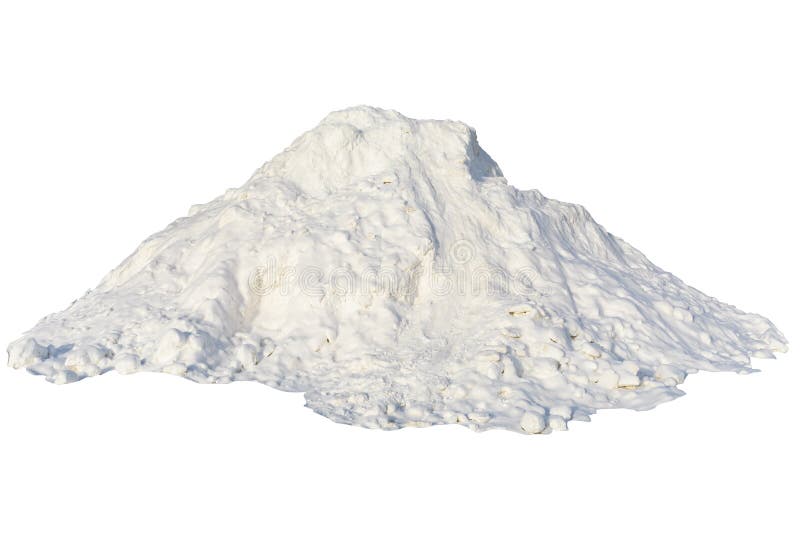 Large Pile of Snow with Mud Isolated on White Background Stock Image ...
