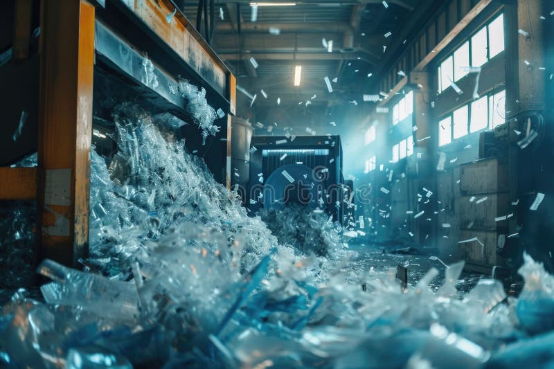 A Large Pile of Trash in a Warehouse Stock Photo - Image of commercial ...