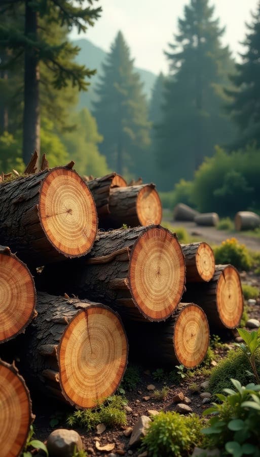 Large Pile of Tree Stumps, Leftover from Logging , Timber, Raw Material ...