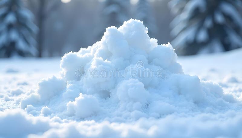 Large Pile of White Fluffy Snow Stock Illustration - Illustration of ...