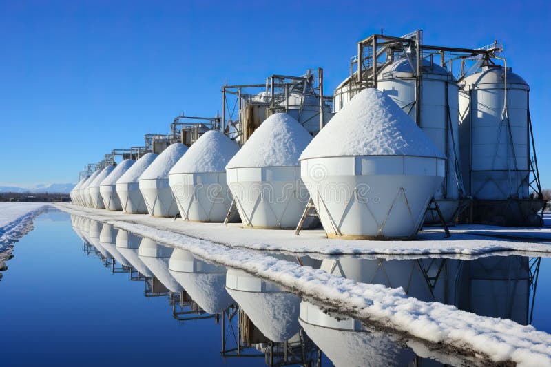 Large Piles of Salt at the Enterprise. Stock Image - Image of idyllic ...