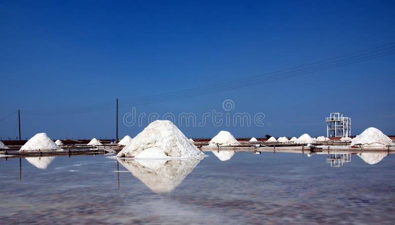Large Piles of Sea salt stock photo. Image of blue, paddies - 22030384