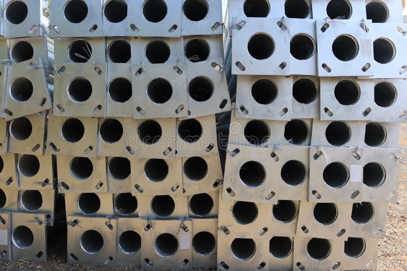 Large Piles of Steel Columns for the Construction of a Strong Steel ...