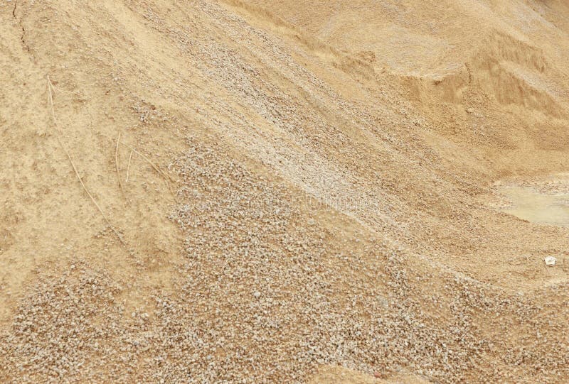 Large Piles of Yellow Screening at the Construction Site Stock Photo ...