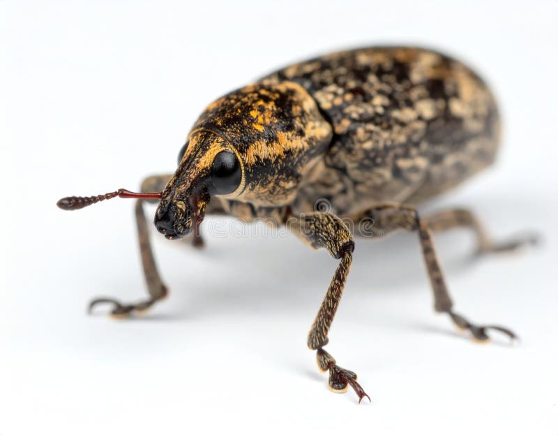 Large Pine Weevil on White Background Stock Image - Image of large ...