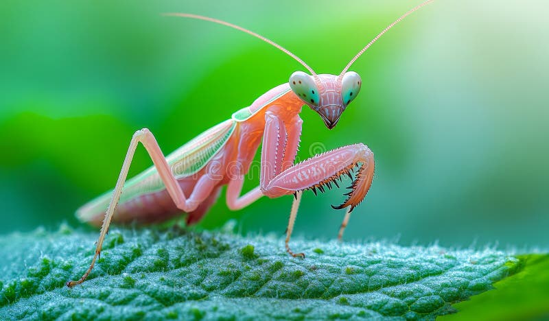 A Large Pink Bug is on a Green Leaf Stock Image - Image of invertebrate ...
