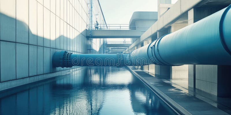 Construction Site with Large Pipe Stock Photo - Image of building ...