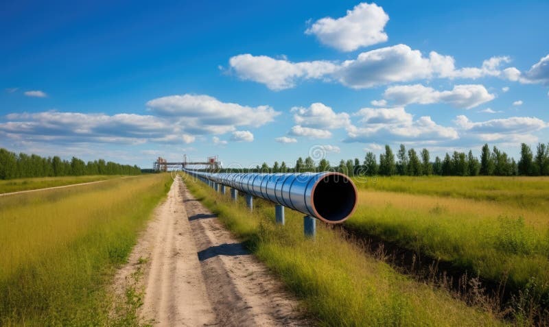 A Majestic Pipe Standing Tall in the Vast, Open Field Stock ...