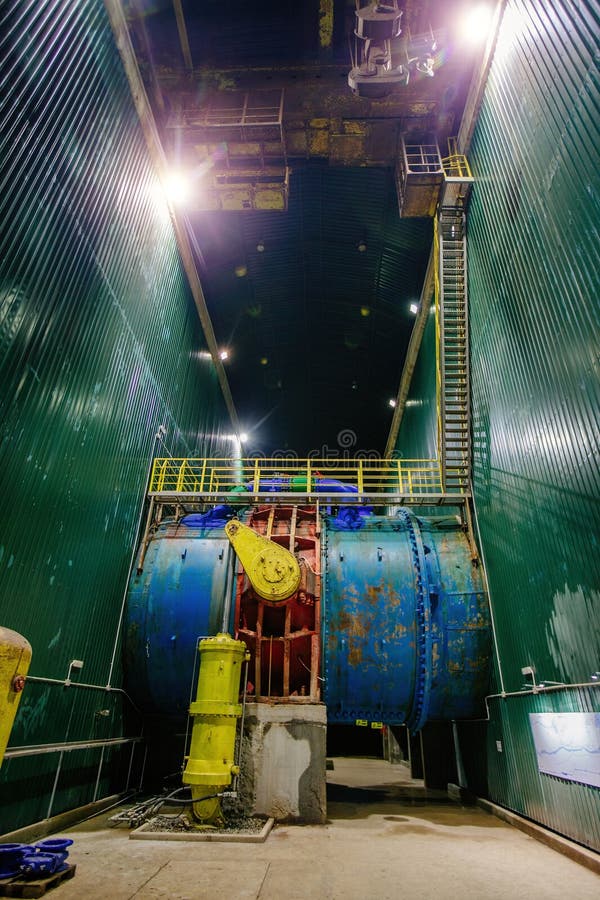 Large Pipe with Water Regulation System in Hydroelectric Power Plant ...