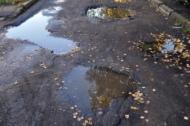 Large pit with asphalt stock image. Image of life, cracked - 63411297