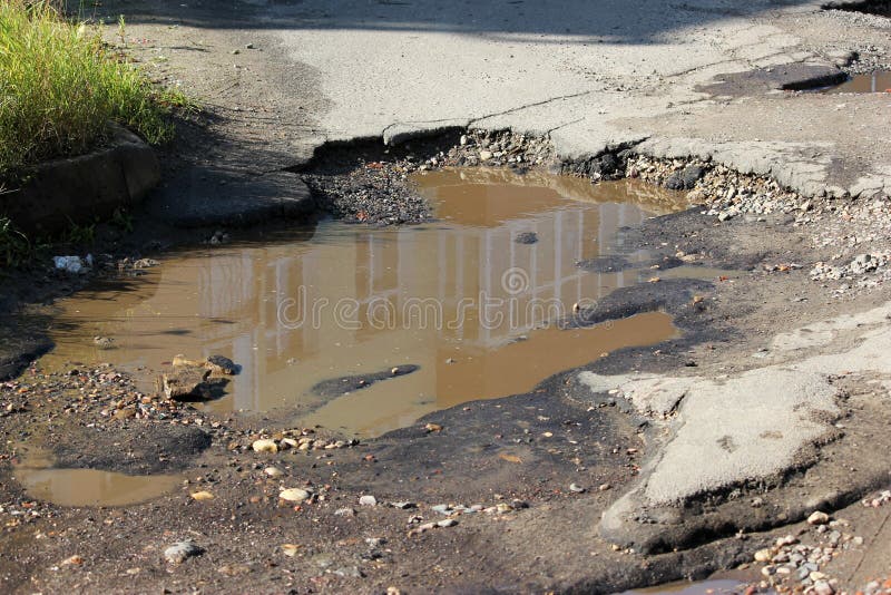 Large pits with asphalt stock photo. Image of hole, life - 159169708