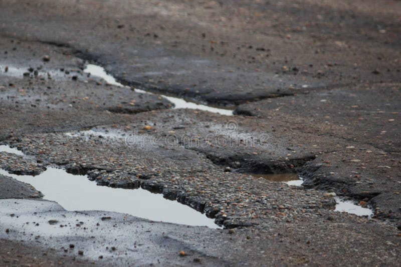 Large Pits with Asphalt, Macro Stock Image - Image of travel, asphalt ...