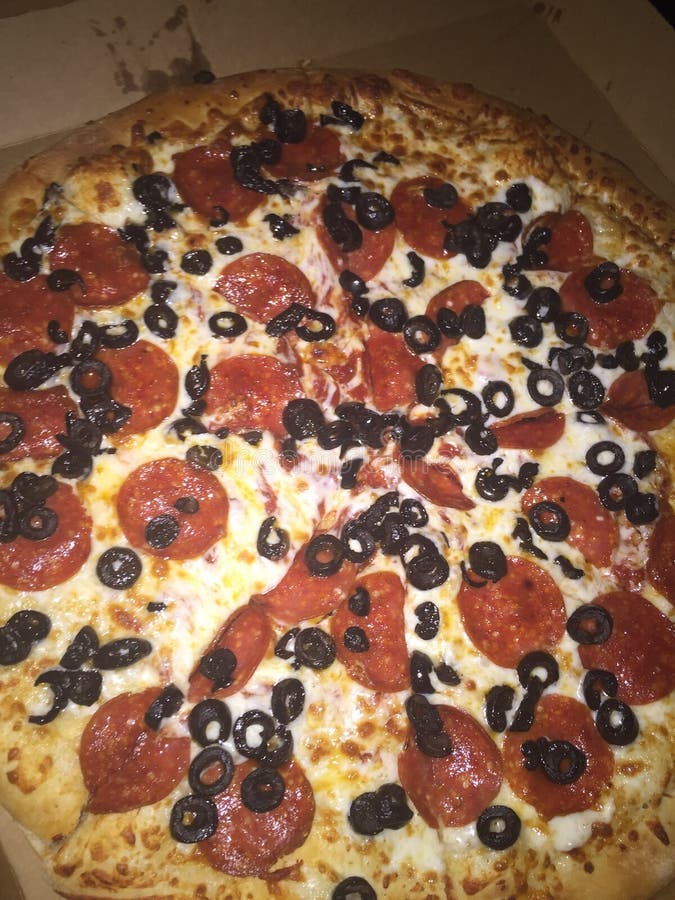 Large pizza stock photo. Image of olives, large, pizza - 170655194