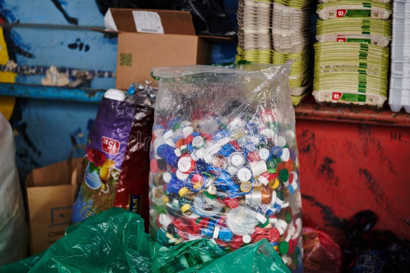 Large Plastic Bag for Recycling. Separate Garbage Collection Stock ...