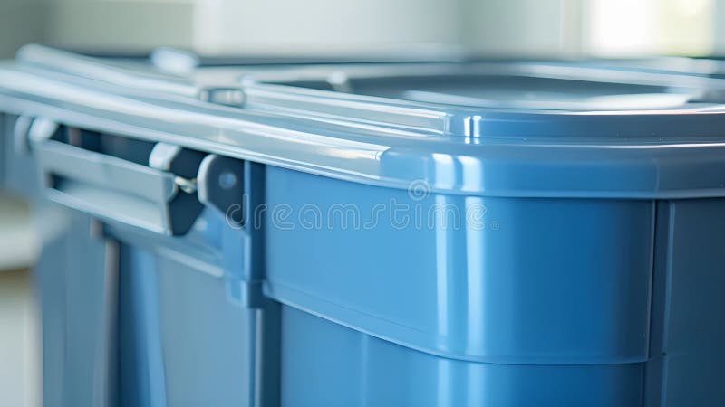 A Large Plastic Bin with a Lid for Disposing of Trash and Keeping it ...