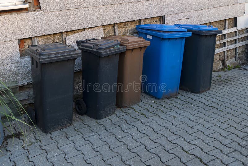 Large Plastic Containers for Separating Garbage and Household Waste ...