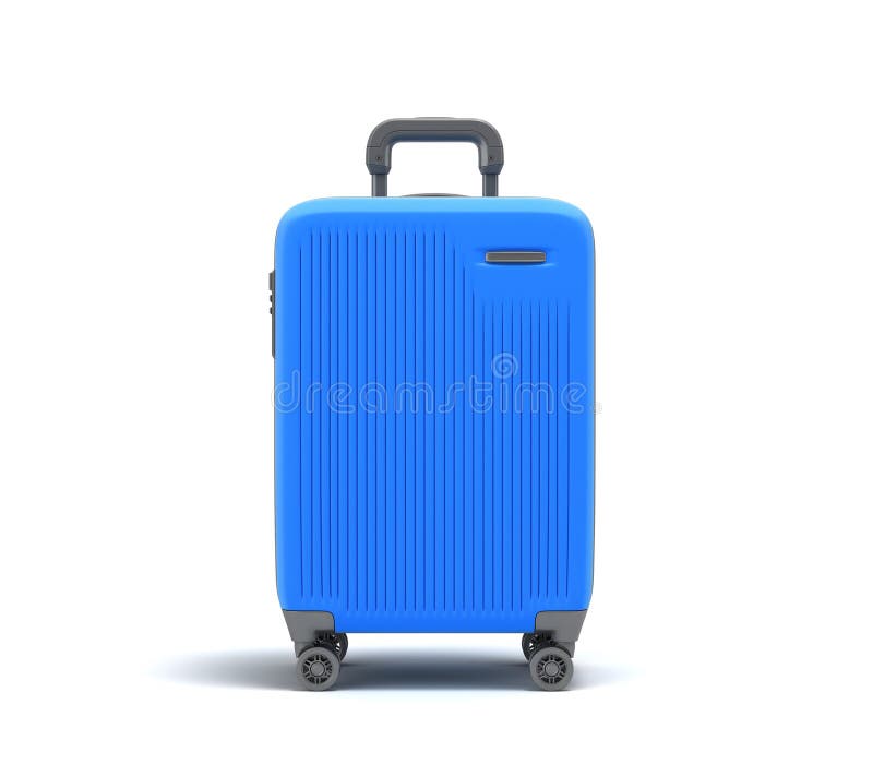 Large Plastic Travel Suitcase with a Combination Lock and Wheels Front ...