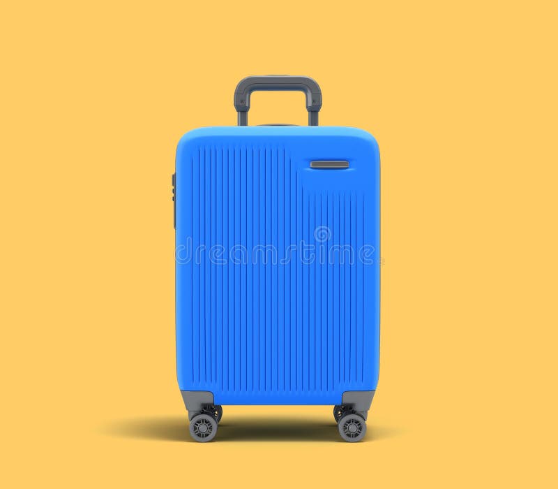 Large Plastic Travel Suitcase with a Combination Lock and Wheels Front ...