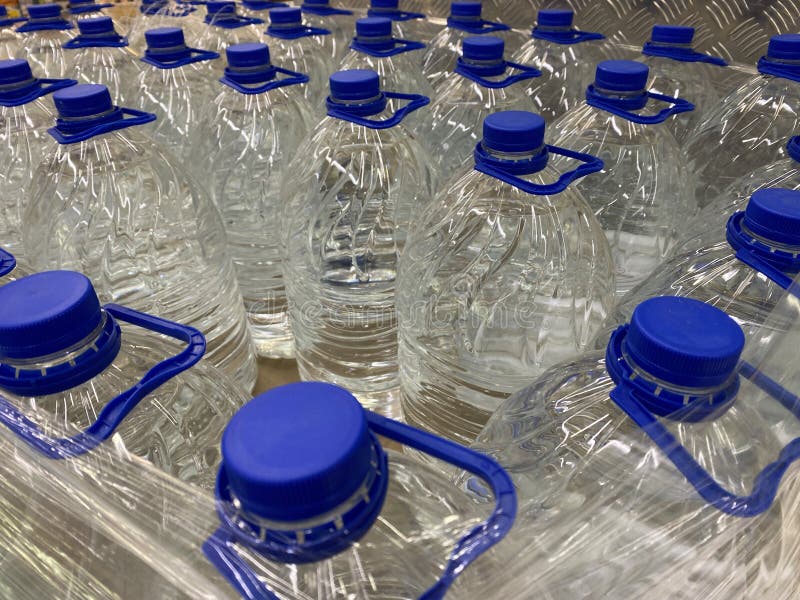 Large Plastic Water Bottles in the Store Stock Photo - Image of retail ...