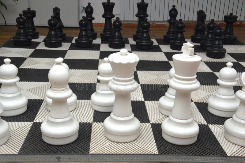 Large chess pieces stock photo. Image of city, street - 267987220