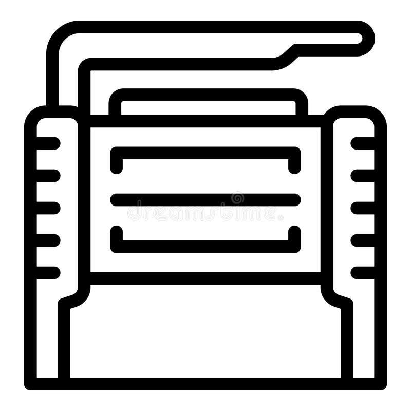 Large Plotter Icon Outline Vector. Printer Machine Stock Vector ...