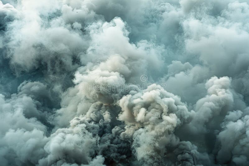 A Large Plume of Smoke Rises into the Sky, Suggesting a Intense or ...