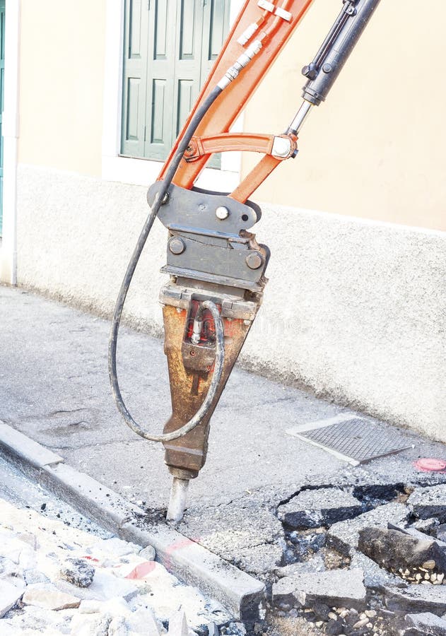 Large pneumatic hammer stock photo. Image of build, equipment - 71115558