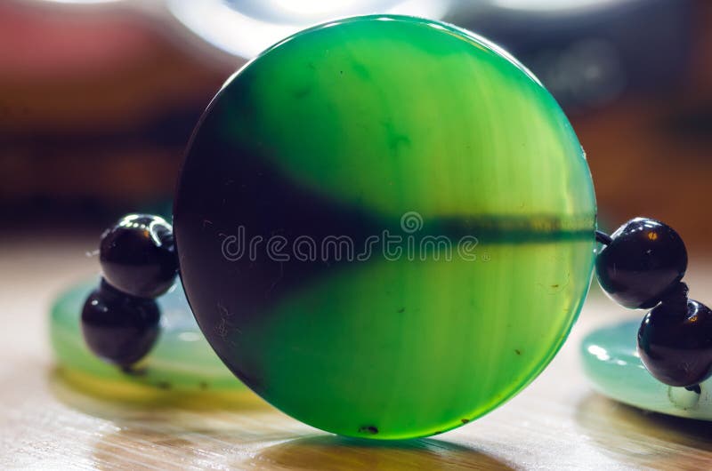 Large Polished Beads of Beautiful Translucent Green Agate Gemstone ...