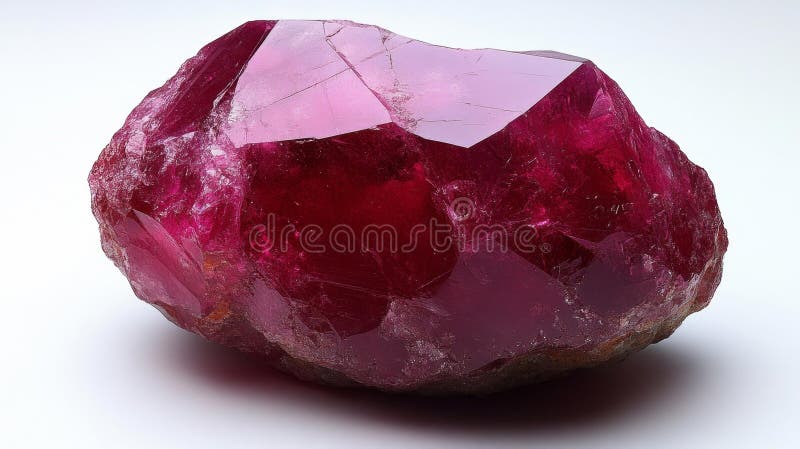 Large Ruby Gemstone on a White Background Stock Illustration ...