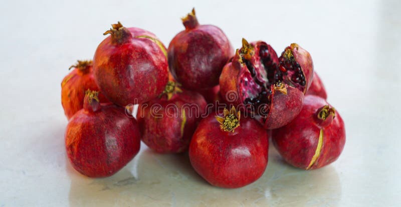 Large Pomegranates Were Being Collected Stock Photos - Free & Royalty ...