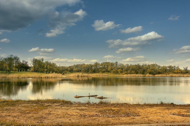 Large Pond in the Forest Area Stock Photo - Image of vacation, concept ...