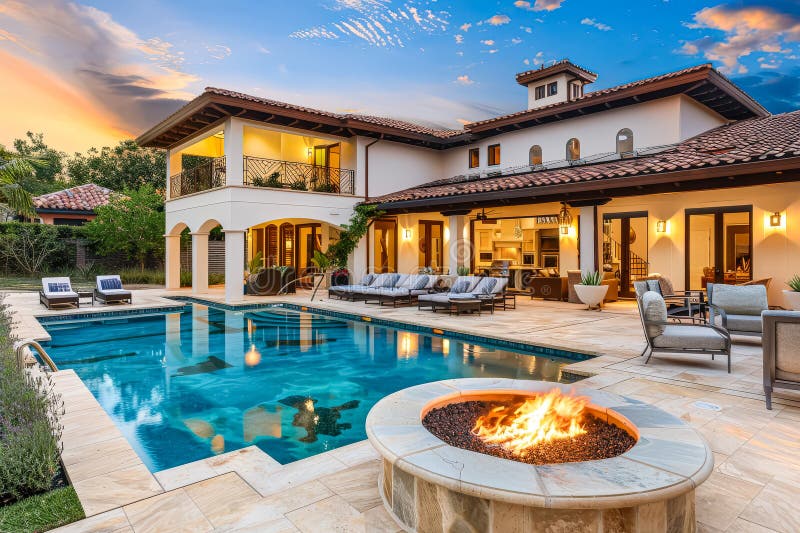Large Pool Fire Pit Front Stock Photos - Free & Royalty-Free Stock ...