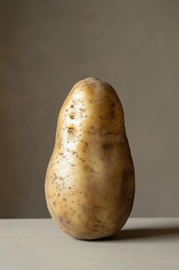 A Large Potato is Sitting on a Table Stock Illustration - Illustration ...