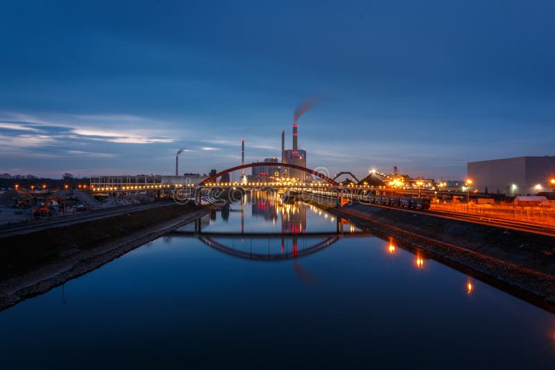 The Large Power Plant, Coal Power Plant in Mannheim, Germany Stock ...