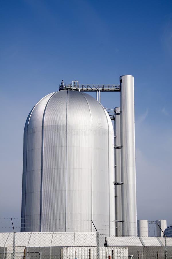 Large Power plant cylinder stock photo. Image of climate - 9010128