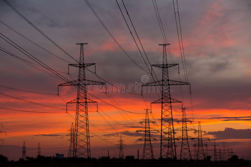 Transporting Electricity stock photo. Image of hydro, transmission - 877238