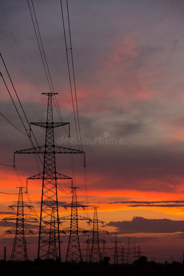 Transporting Electricity stock photo. Image of hydro, transmission - 877238