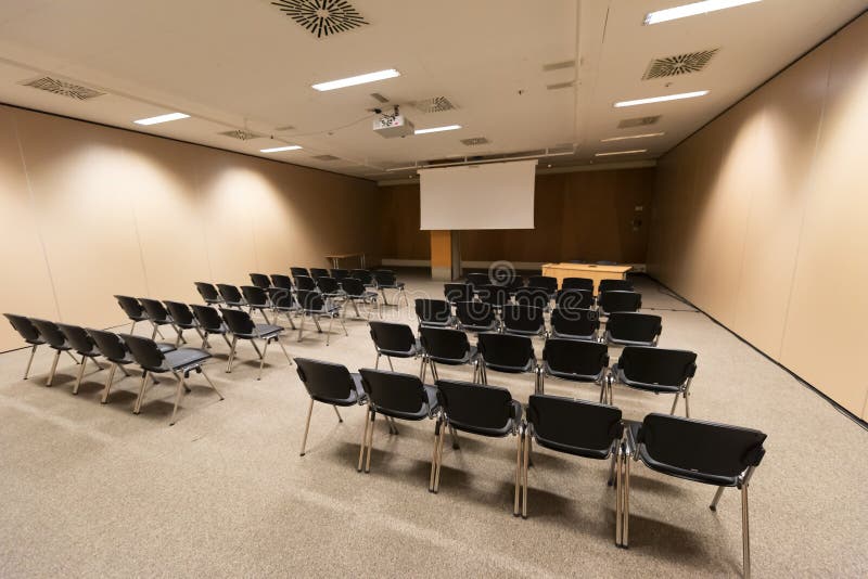Large Presentation Screen in Modern Conference Hall. Large Presentation ...