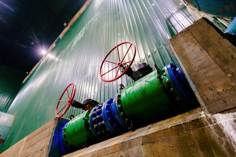 Large Pressure Valve in Hydroelectric Power Plant Stock Photo - Image ...