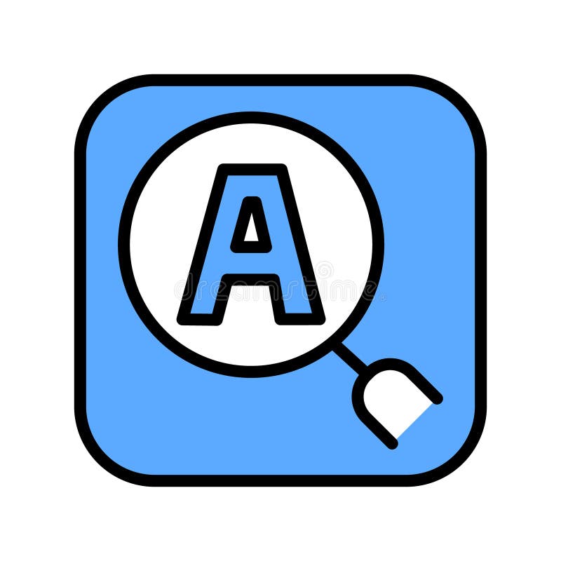 Large Print Color Line Icon. Web Accessibility. Vector Isolated Element ...